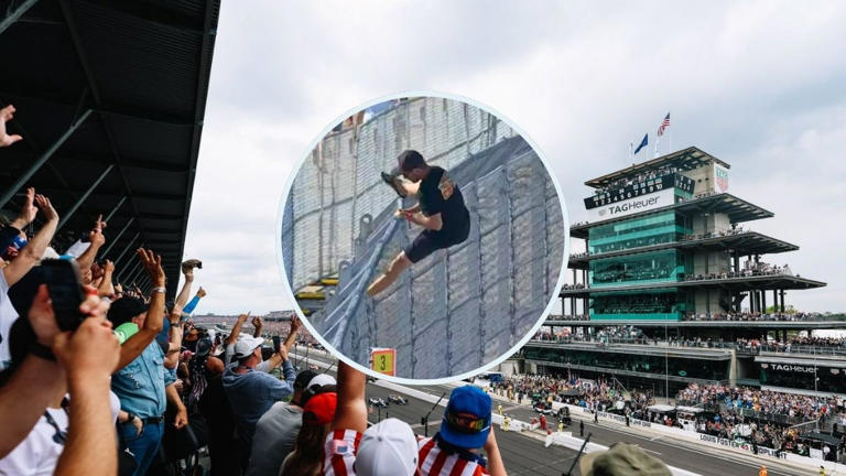 Wasted NASCAR fan jumps into Coronado racetrack to fist bump Hass ...