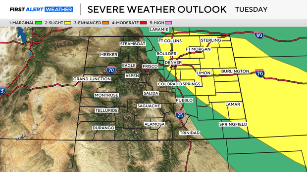 Colorado severe storm threat ramps up, three days with severe storms ...