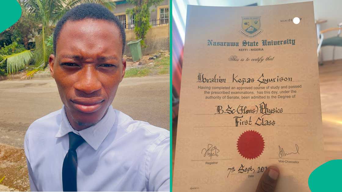 Man who achieved first class in physics flaunts his certificate online ...