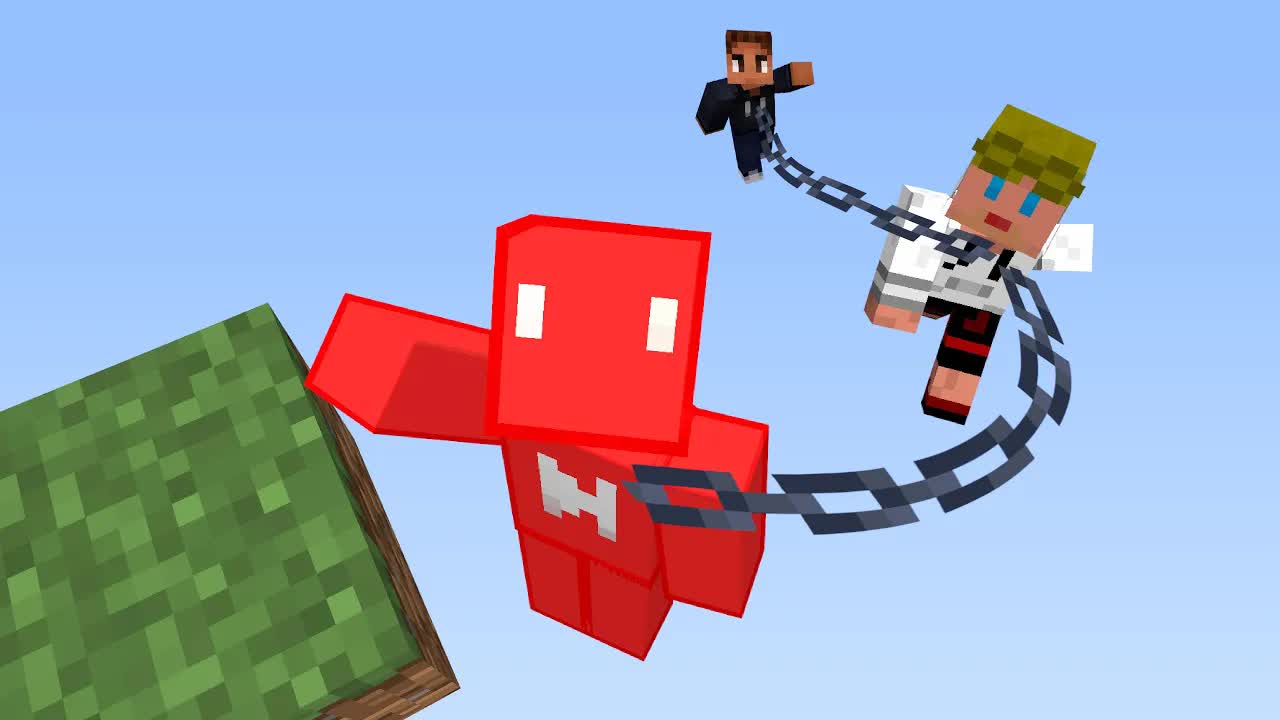 Chained together in Minecraft: One block!