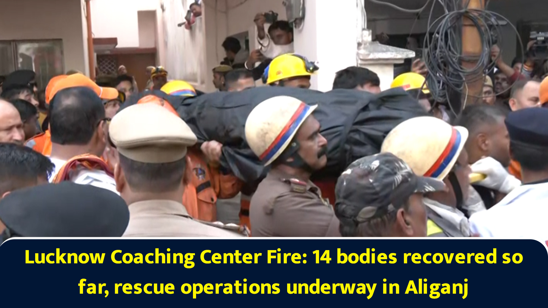 Lucknow coaching center fire: 14 bodies recovered so far, rescue ...