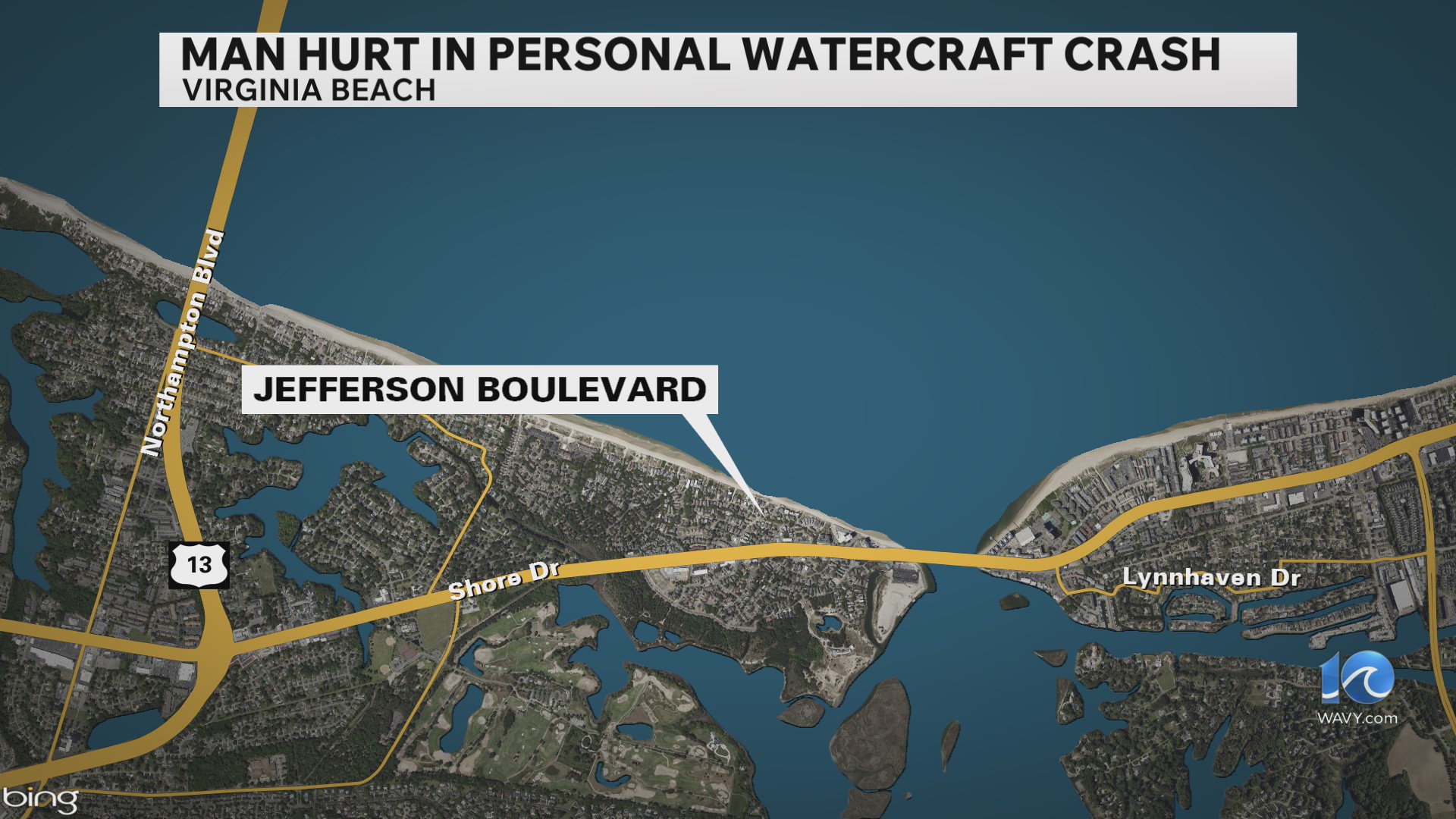 Jet ski accident leaves one man injured in Virginia Beach