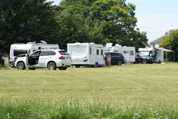 Notice served on unauthorised traveller encampment in Sussex town