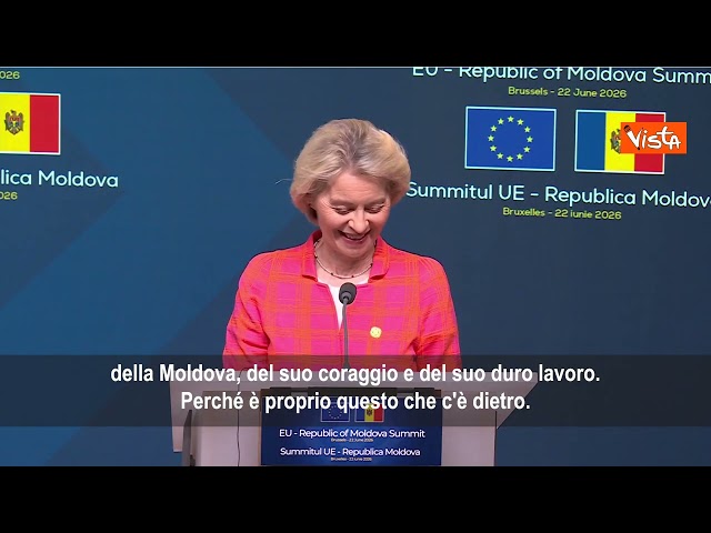 Von der Leyen: Aperti primi negoziati per ingresso Moldavia in UE ...