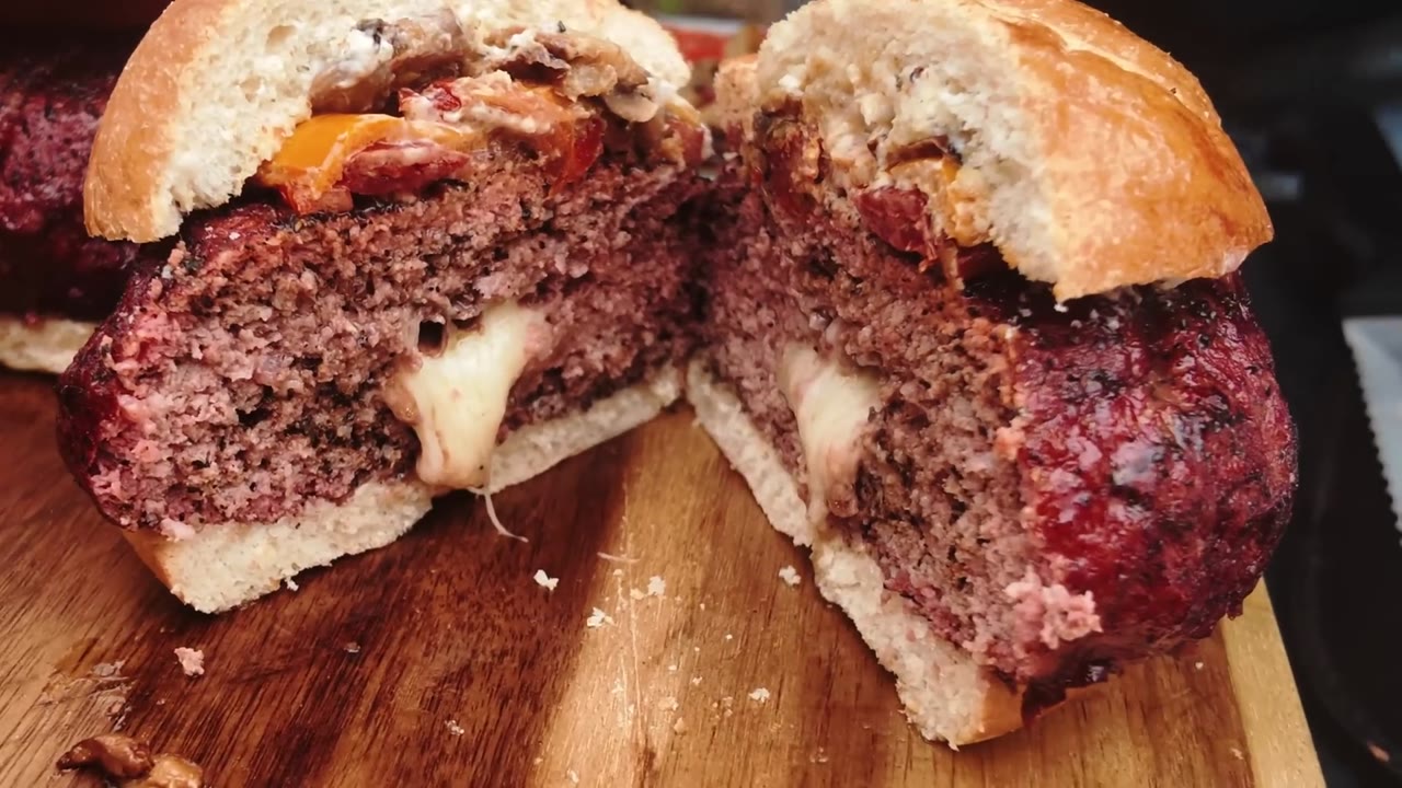 A 1 lb burger with coffee and bacon sounded wrong until it hit the grill