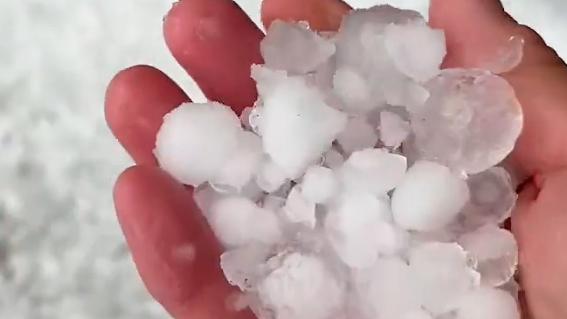 'Ow! That just hit me': Minnesota pelted by piles of hail