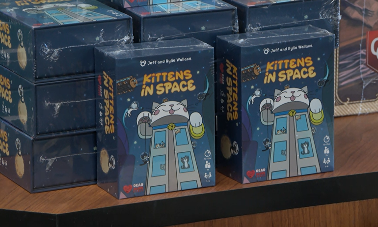 Father-daughter Kickstarted card game ‘Kittens in Space’ hits shelves