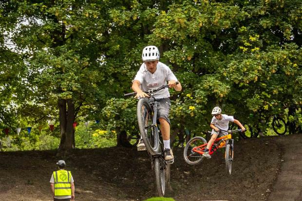 Hundreds take to their bikes at opening of new BMX pump track