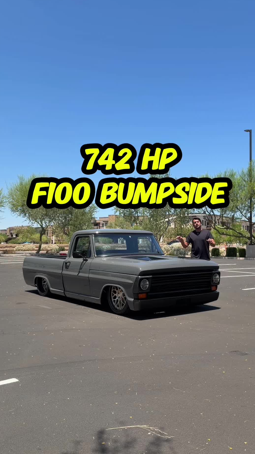 Classic 1969 Ford F100 bumpside with modern supercharged power