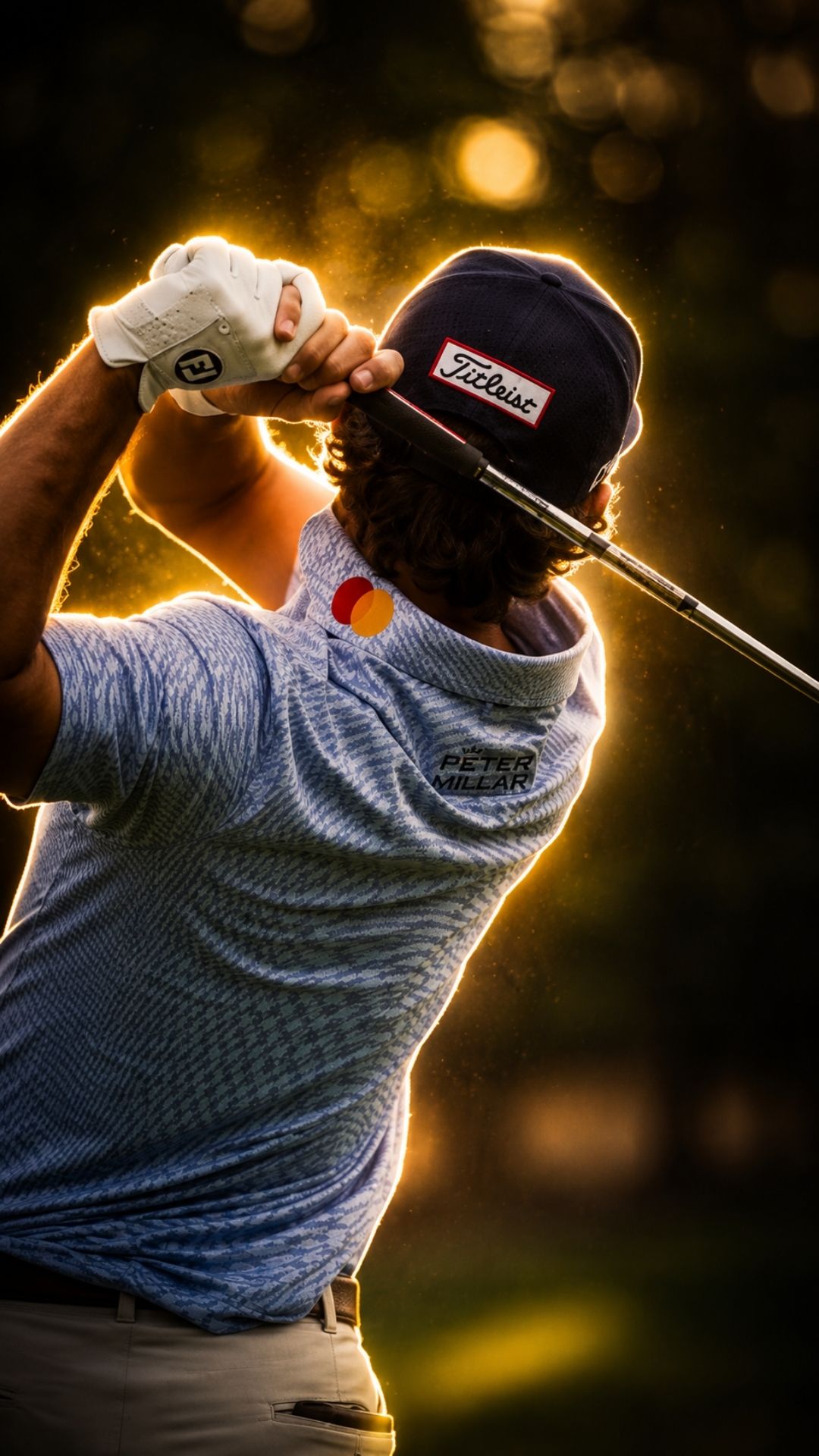 Cameron Young gets ready on the range before the Truist Championship