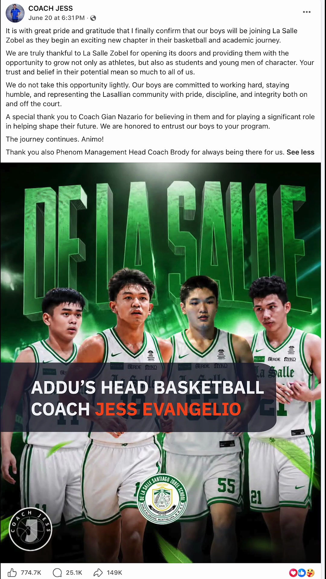 Ateneo de Davao recruits move to La Salle Zobel after Baterbonia, Adili ...