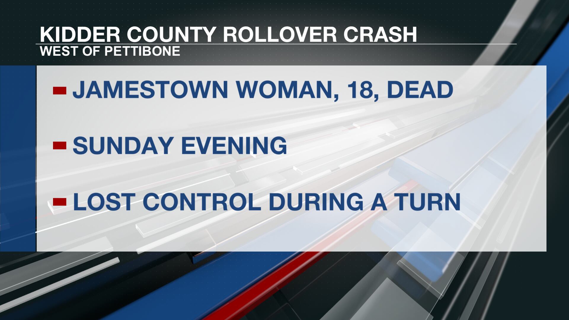 One dead after Kidder County fatal rollover crash
