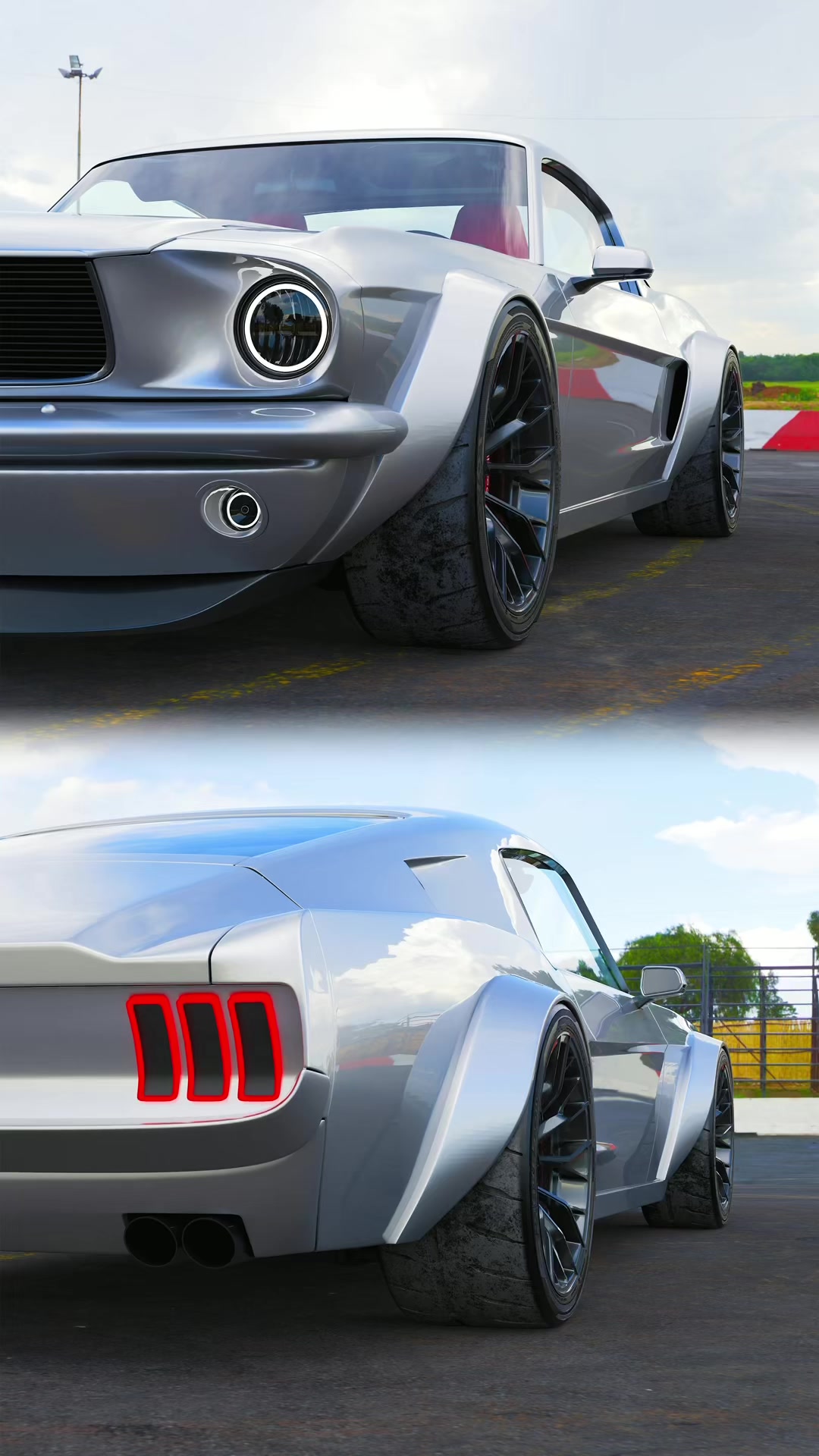 1967 Mustang widebody concept with modern design