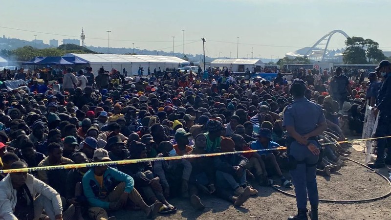 Police arrest wanted foreign national amid Durban camp overcrowding