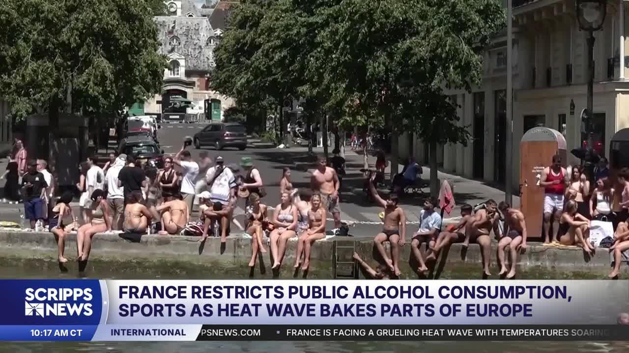 France restricts alcohol consumption, sports as heat wave bakes Europe