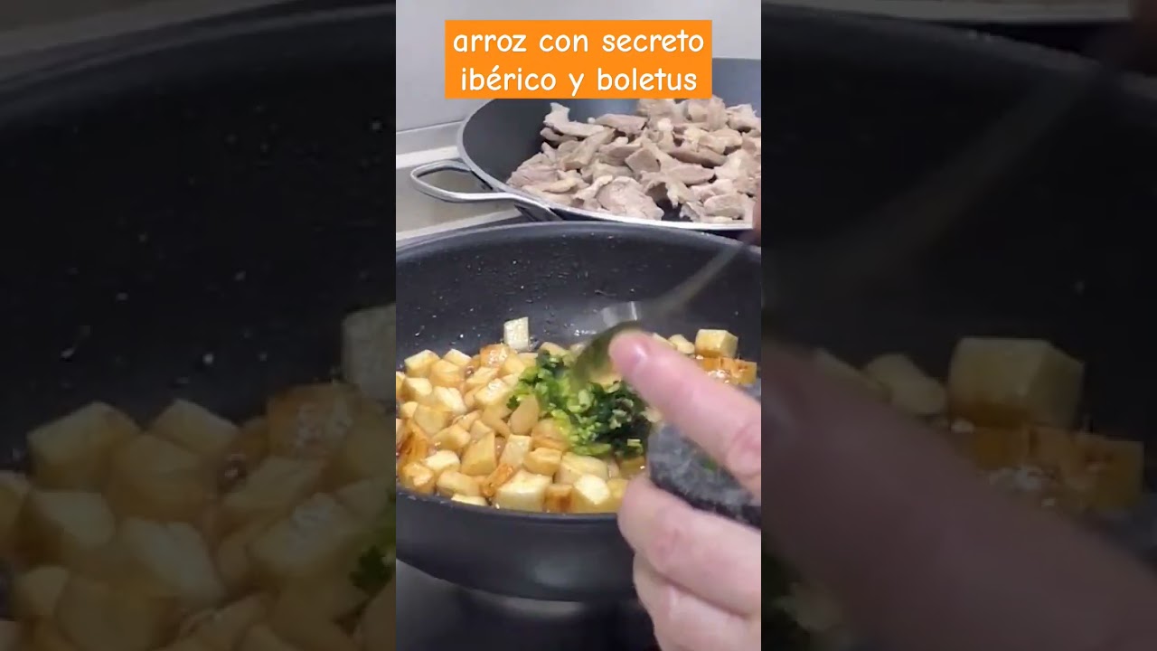 Receta de arroz con secreto ibérico y boletus #recetas # ...