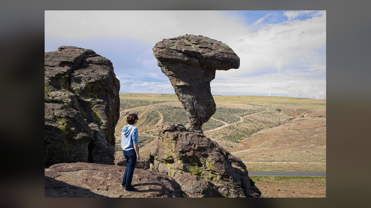 Idaho’s most improbable rock formation is balancing on 17 inches and ...
