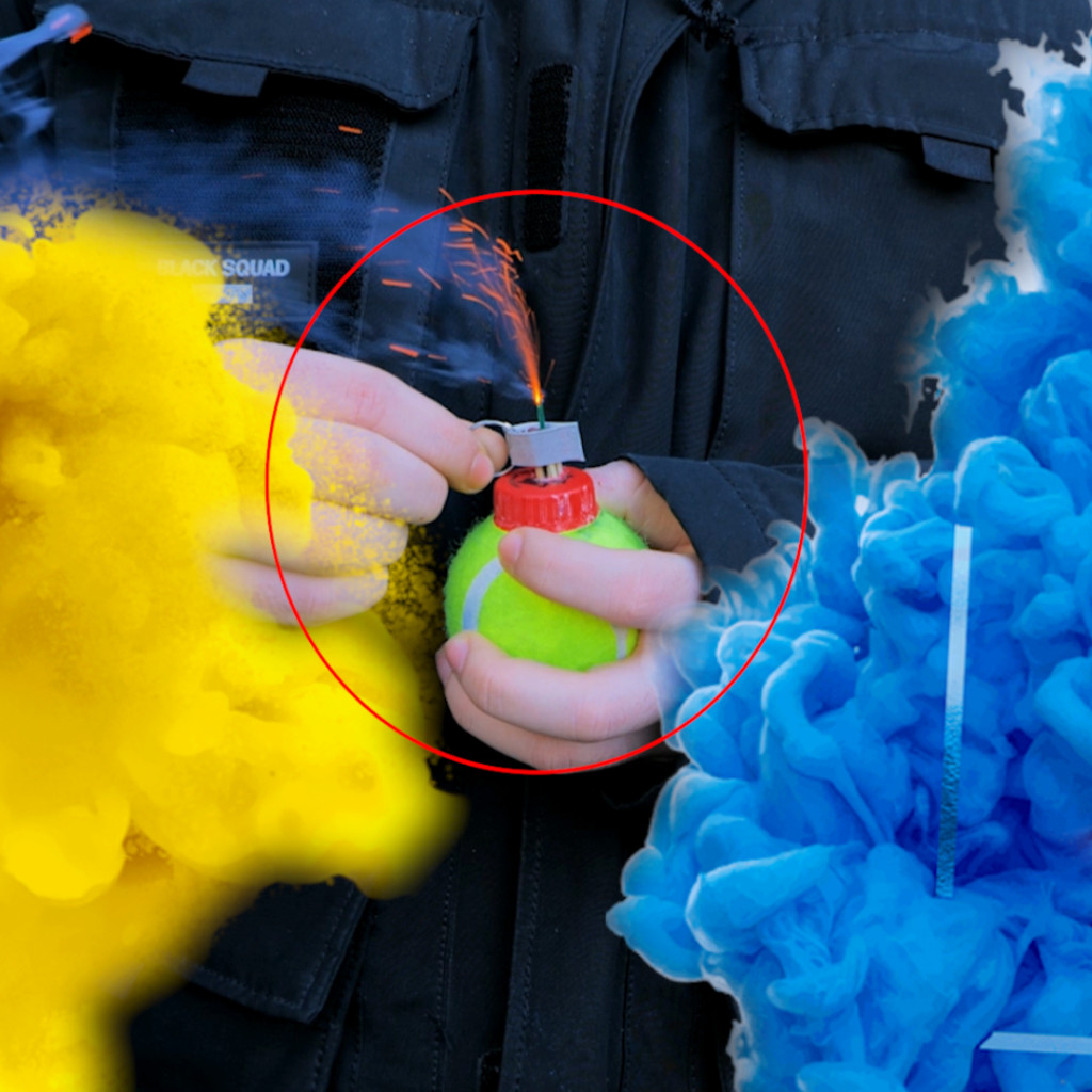 Tennis ball smoke bombs! 🎾