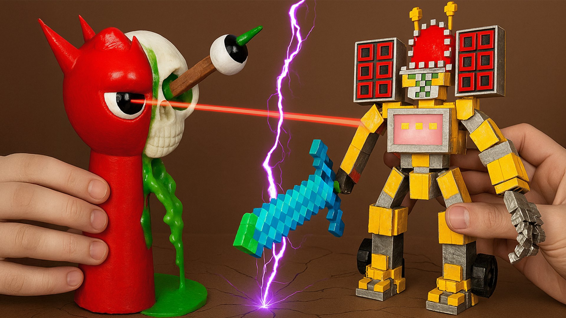 Epic showdown: Skibidi Toilet transformer battles evil Sprunki