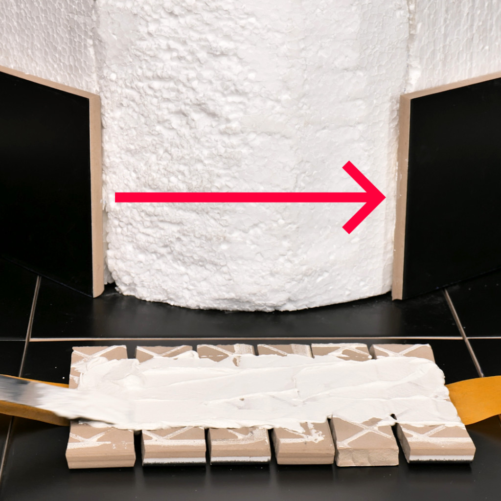 Accurate trimming for tiles in a curved wall!💡