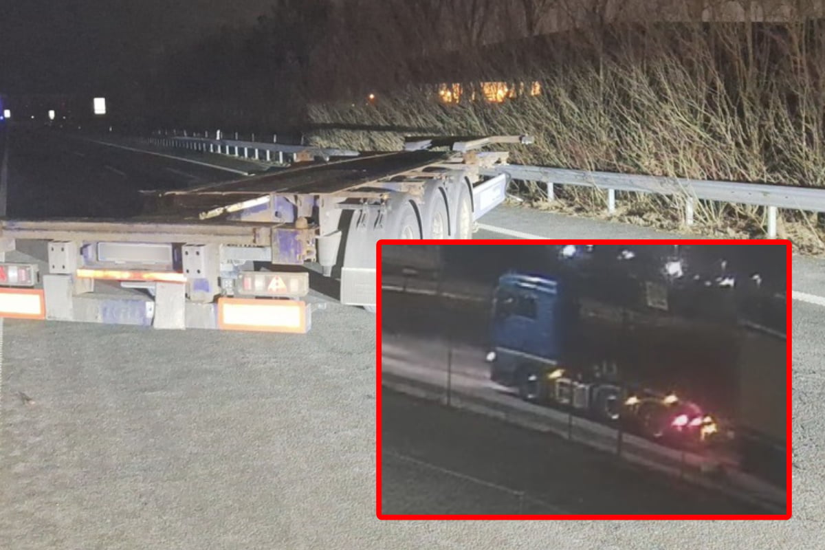 Miese "Todesfalle" auf der Autobahn: Polizei sucht Sattelschlepper