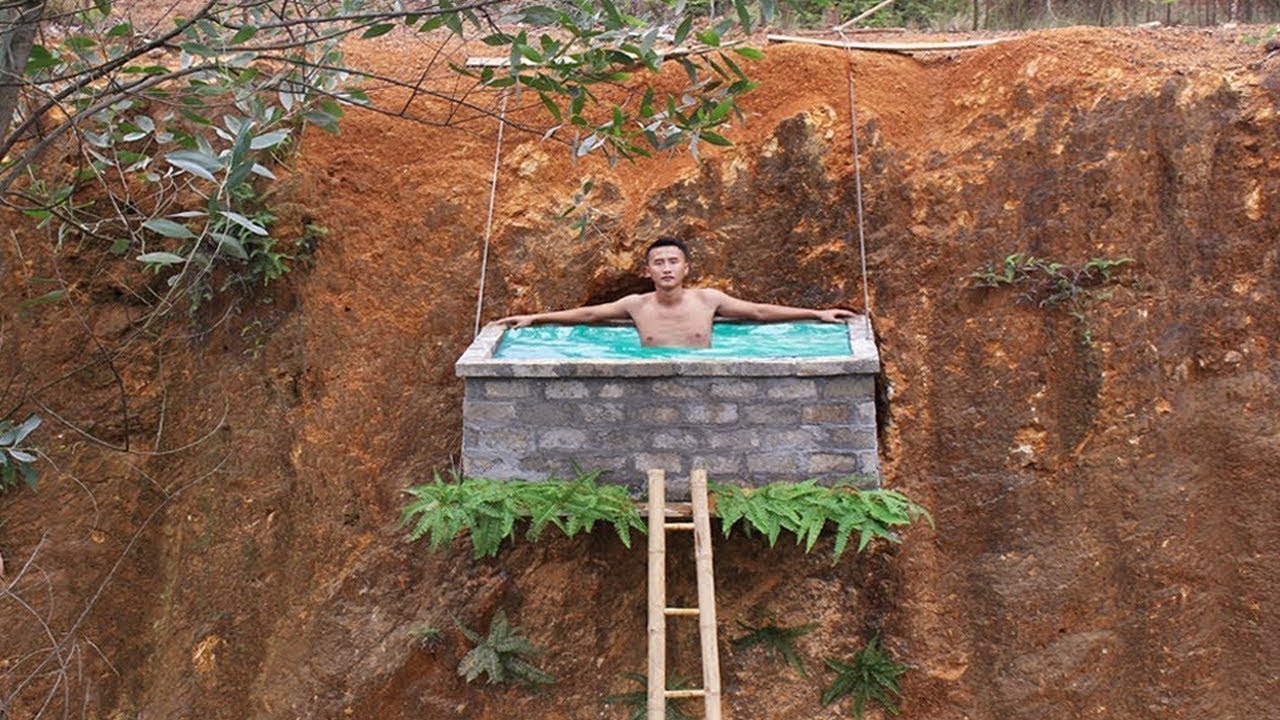 Unbelievable! Build swimming pool on the cliff