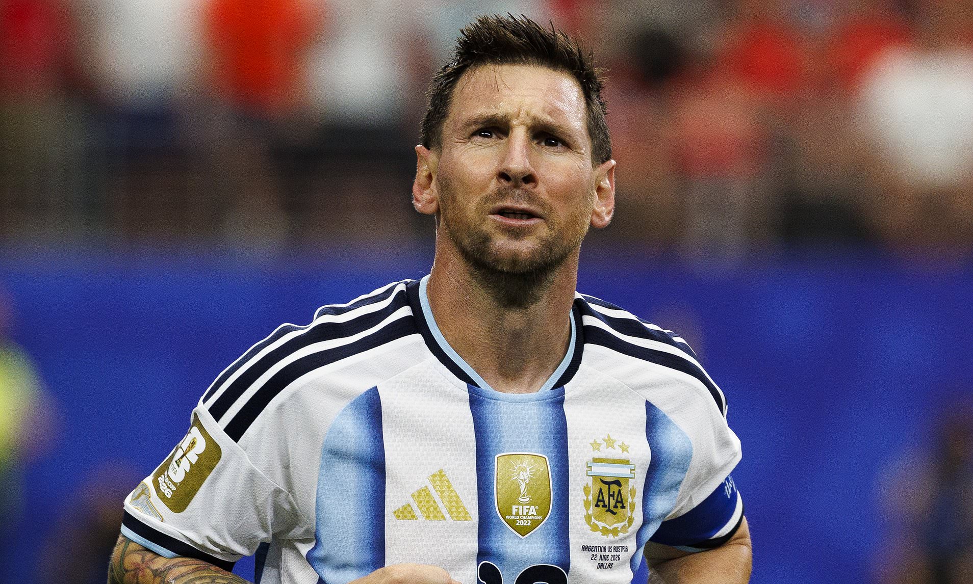Lionel Messi jokes he's 'running on fumes' after breaking World Cup record