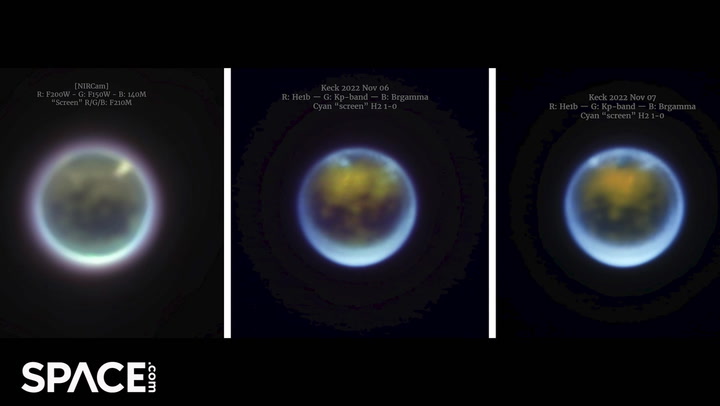 Saturn's moon Titan captured by the James Webb Space Telescope