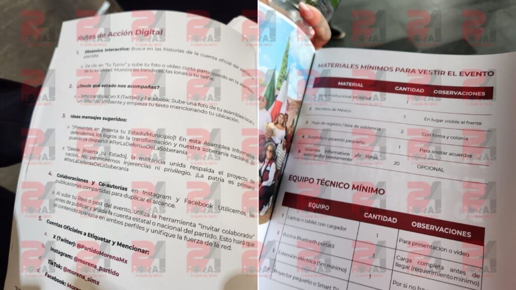 Morena instruye a sus aspirantes qué decir, qué mostrar y qué publicar