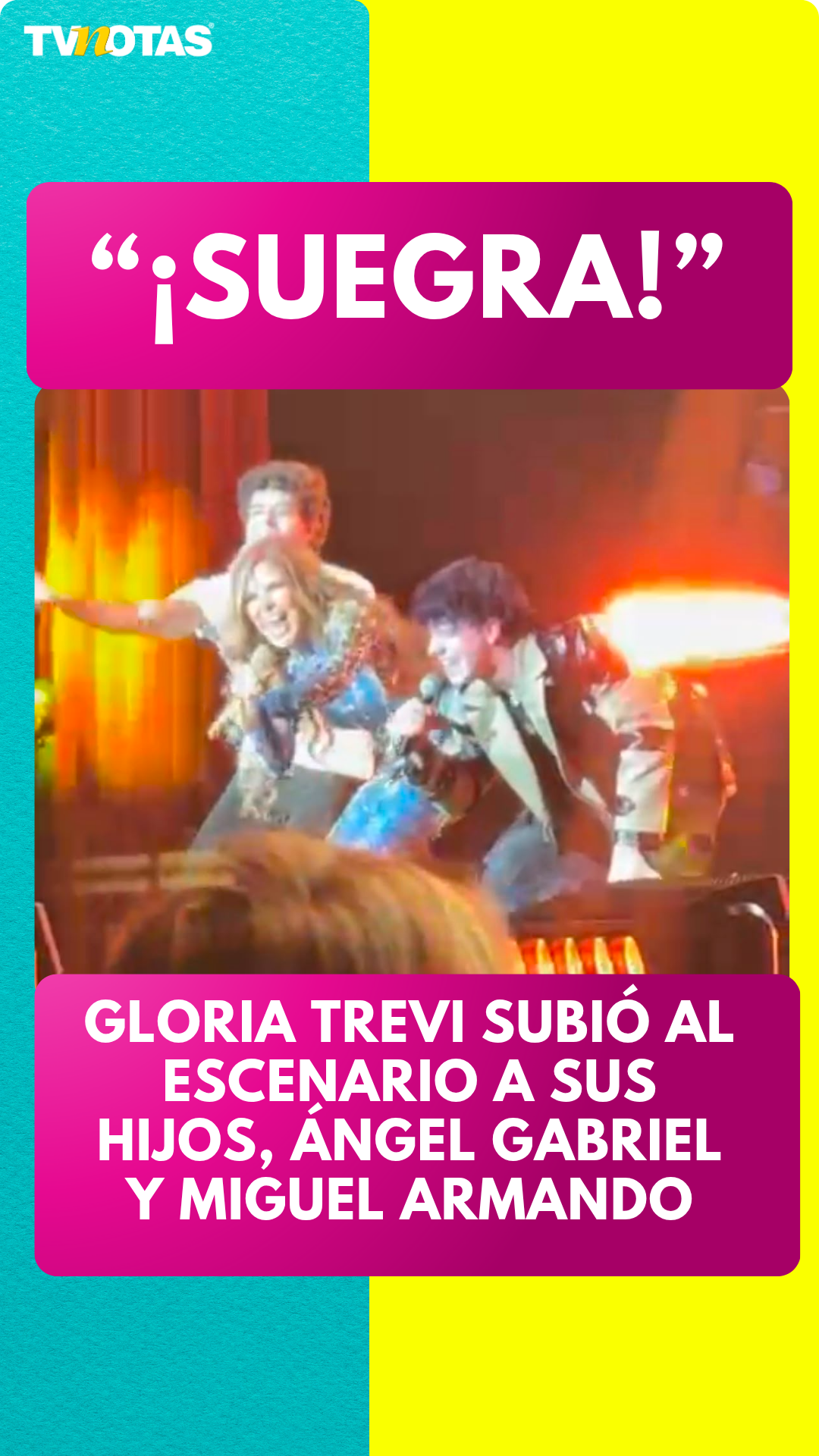 Gloria Trevi sube a sus hijos al escenario y el público le grita ...