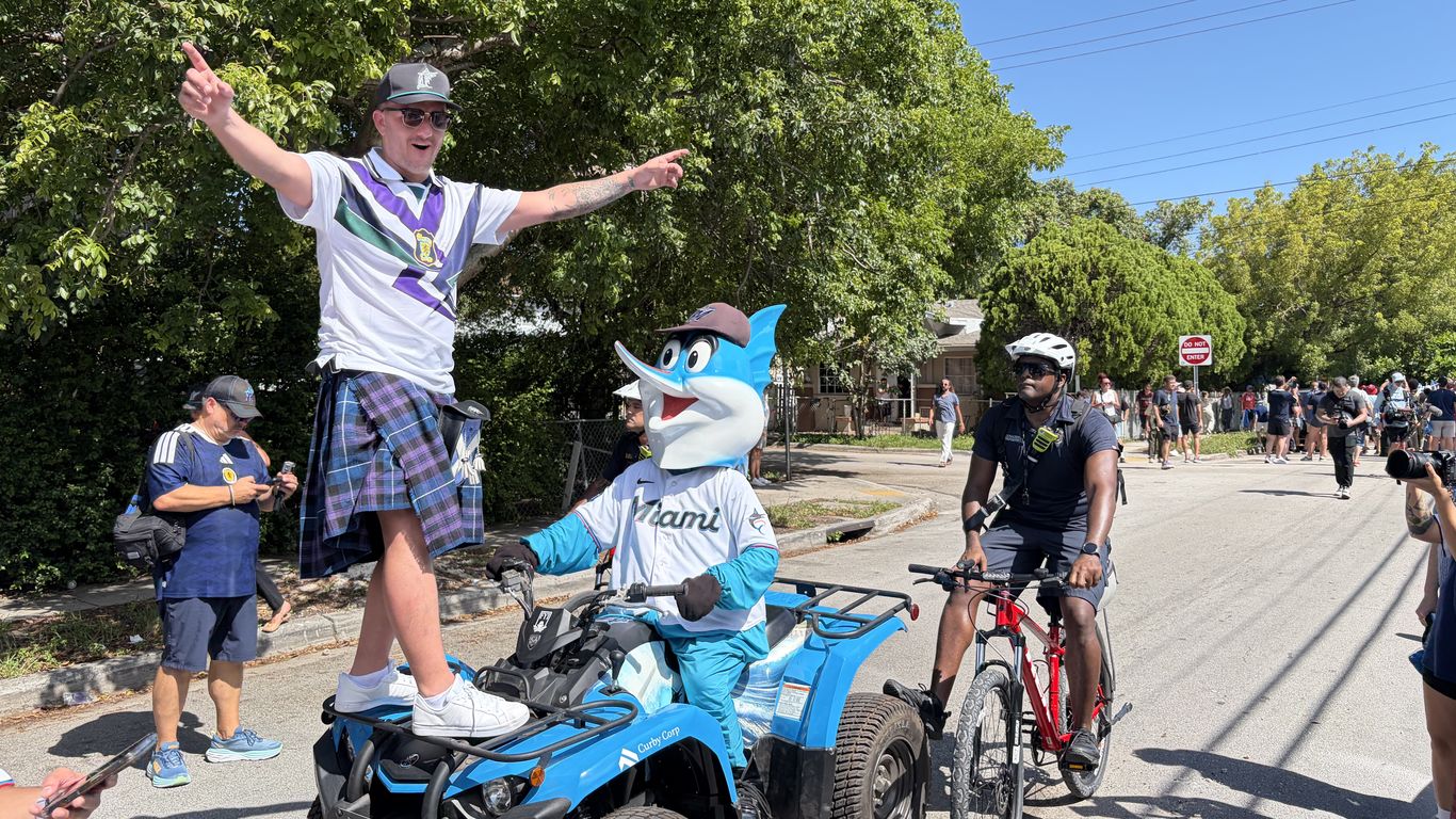Thousands of Scotland fans march through Miami ahead of World Cup match