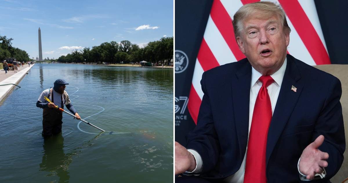 Trump fumes as DC's Reflecting Pool vandalized, hints Comey-linked ...