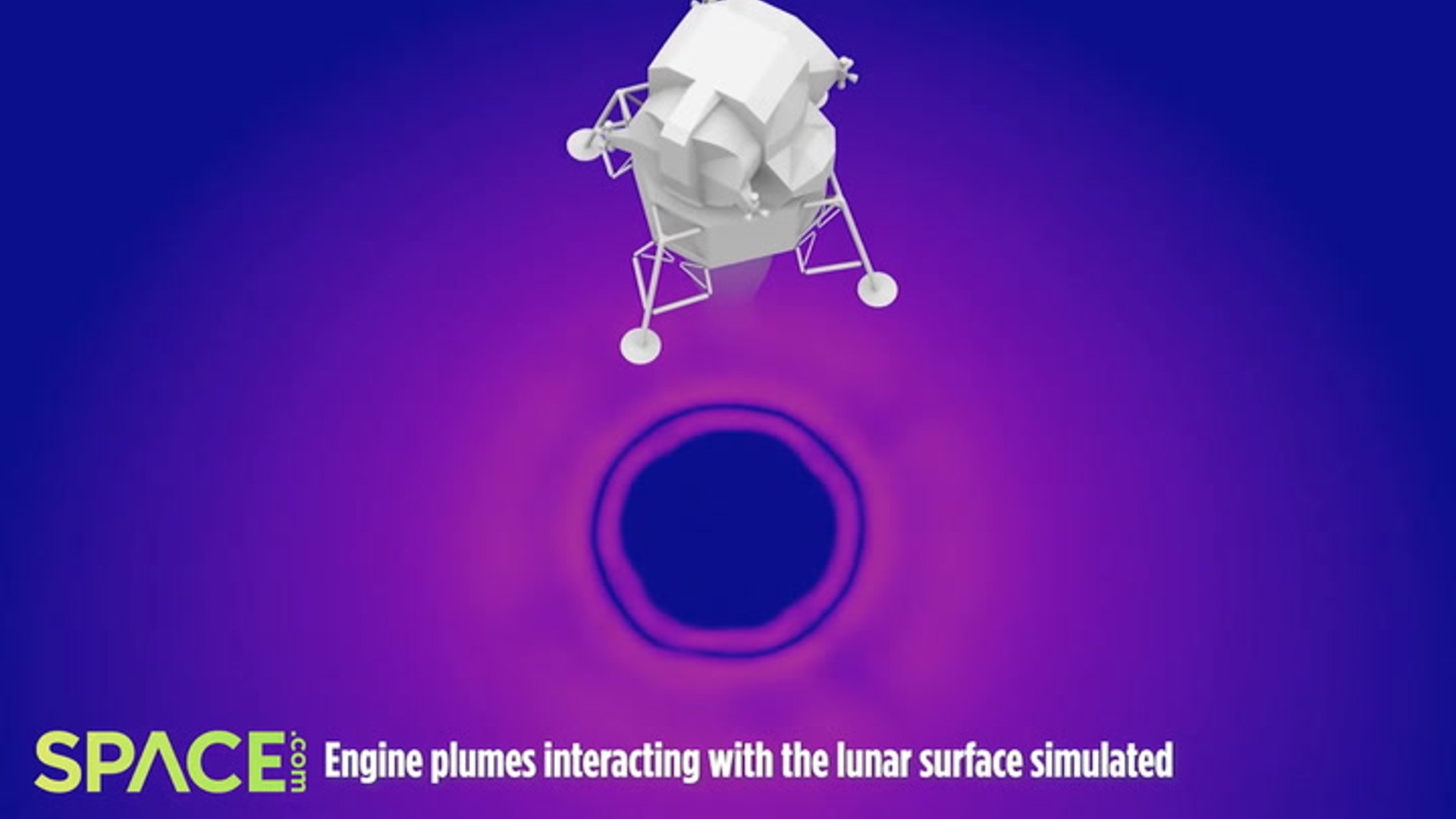 Apollo 12 moon landing simulated by supercomputer to study rocket plume ...