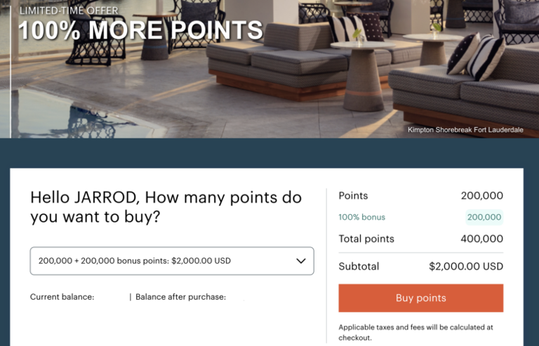 Buy IHG One Rewards points with a 100% bonus [until July 16]