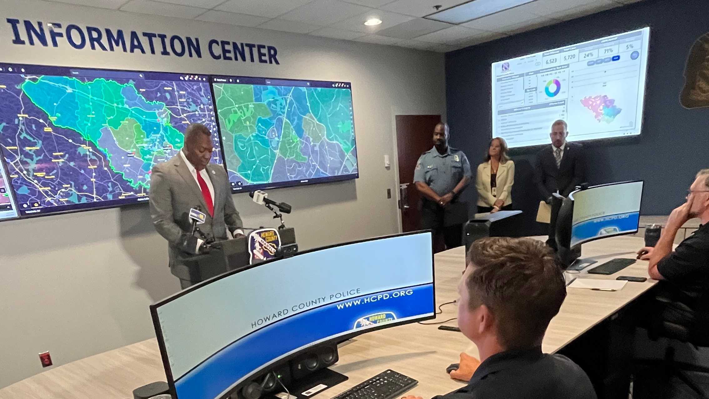 Howard County police unveil real-time video info center