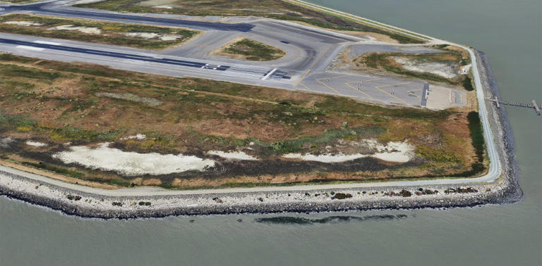 Oakland airport nears completion of $80M dike project to guard against ...
