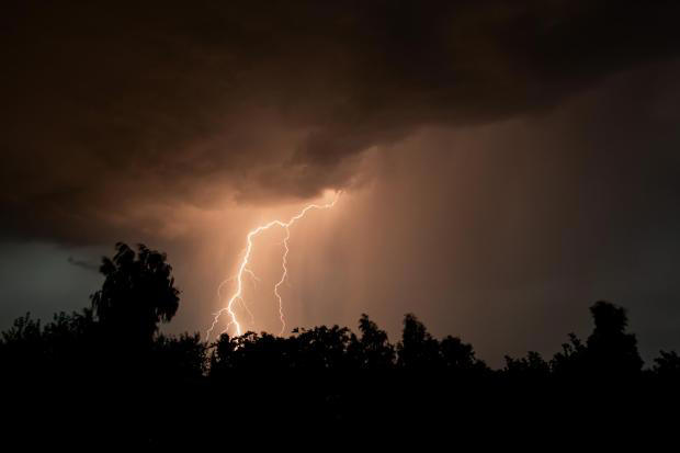 Yellow thunderstorm warning issued for this evening