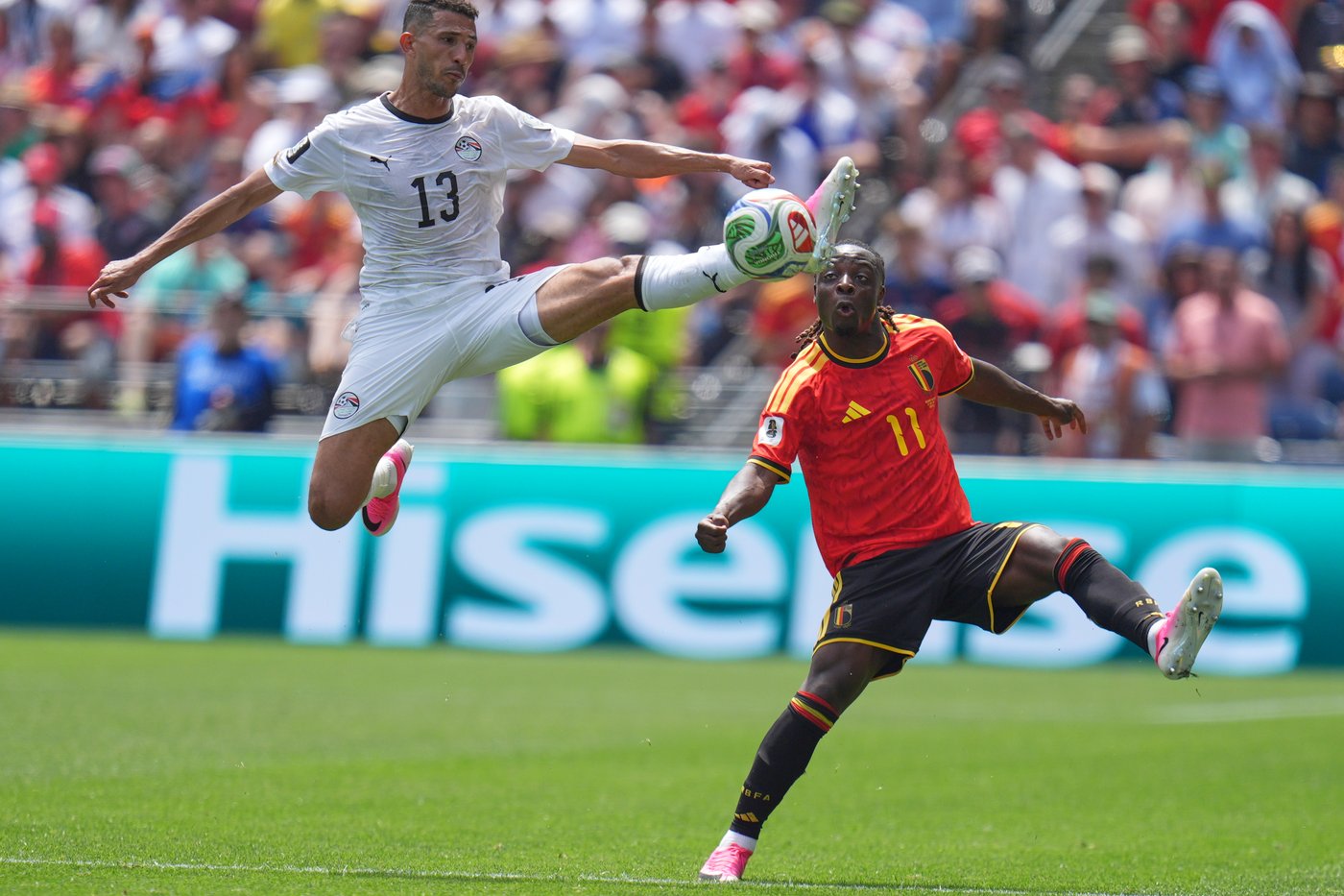 Belgium forward Jeremy Doku celebrates the birth of his son after ...