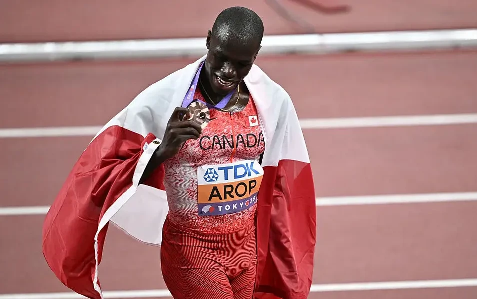 Marco Arop takes silver in 1,500m debut at nationals
