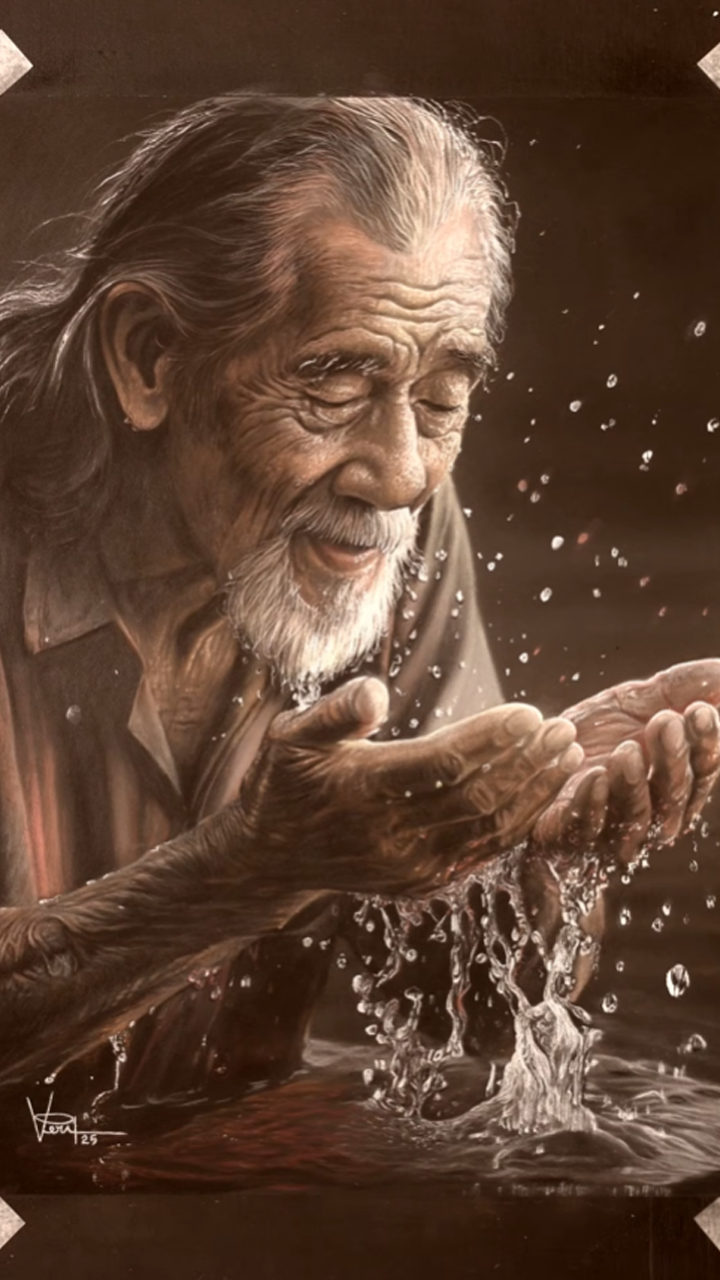 Hyper Realistic Ramadhan Art Portrait with Charcoal and Soft Pastel ...