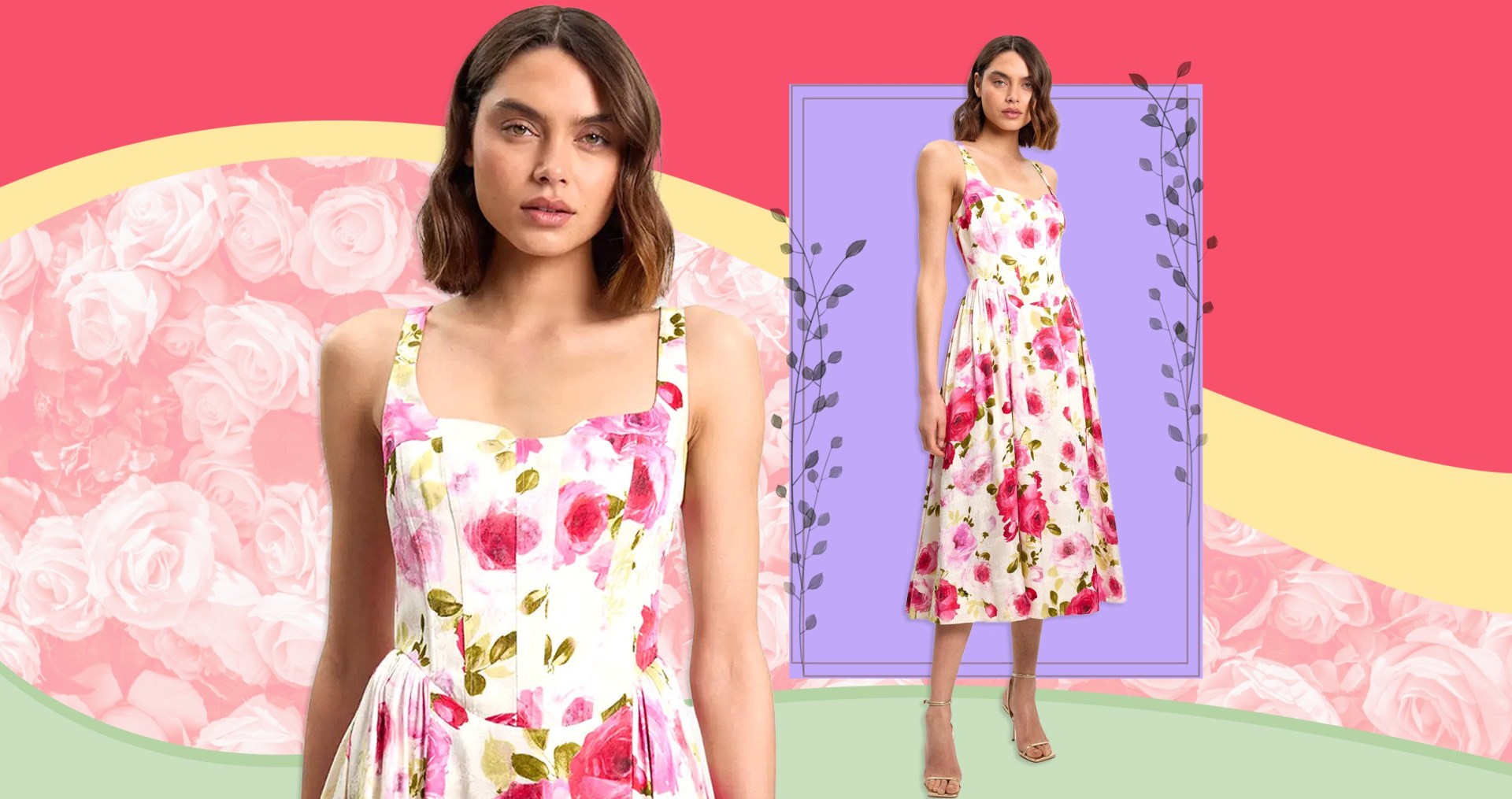 This Karen Millen floral midi dress is the perfect wedding guest outfit ...