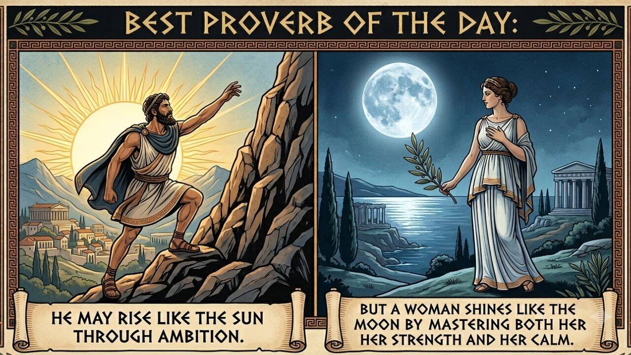 Best proverb of the day: "A man may rise like the sun through ambition ...