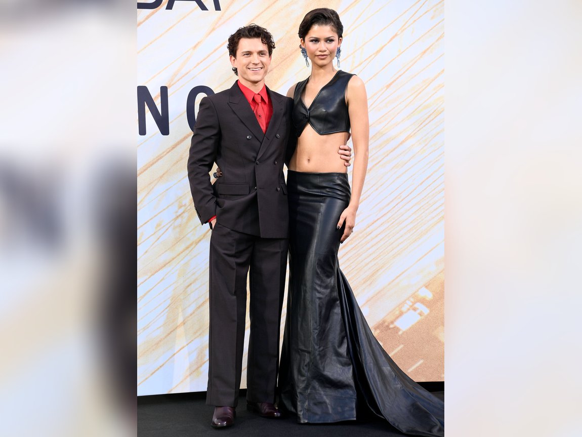 Zendaya stuns in Berlin in midriff-baring leather look