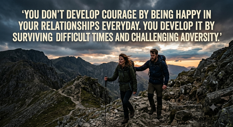 Tuesday Work Quote of the Day by Epicurus: "You don't develop courage ...