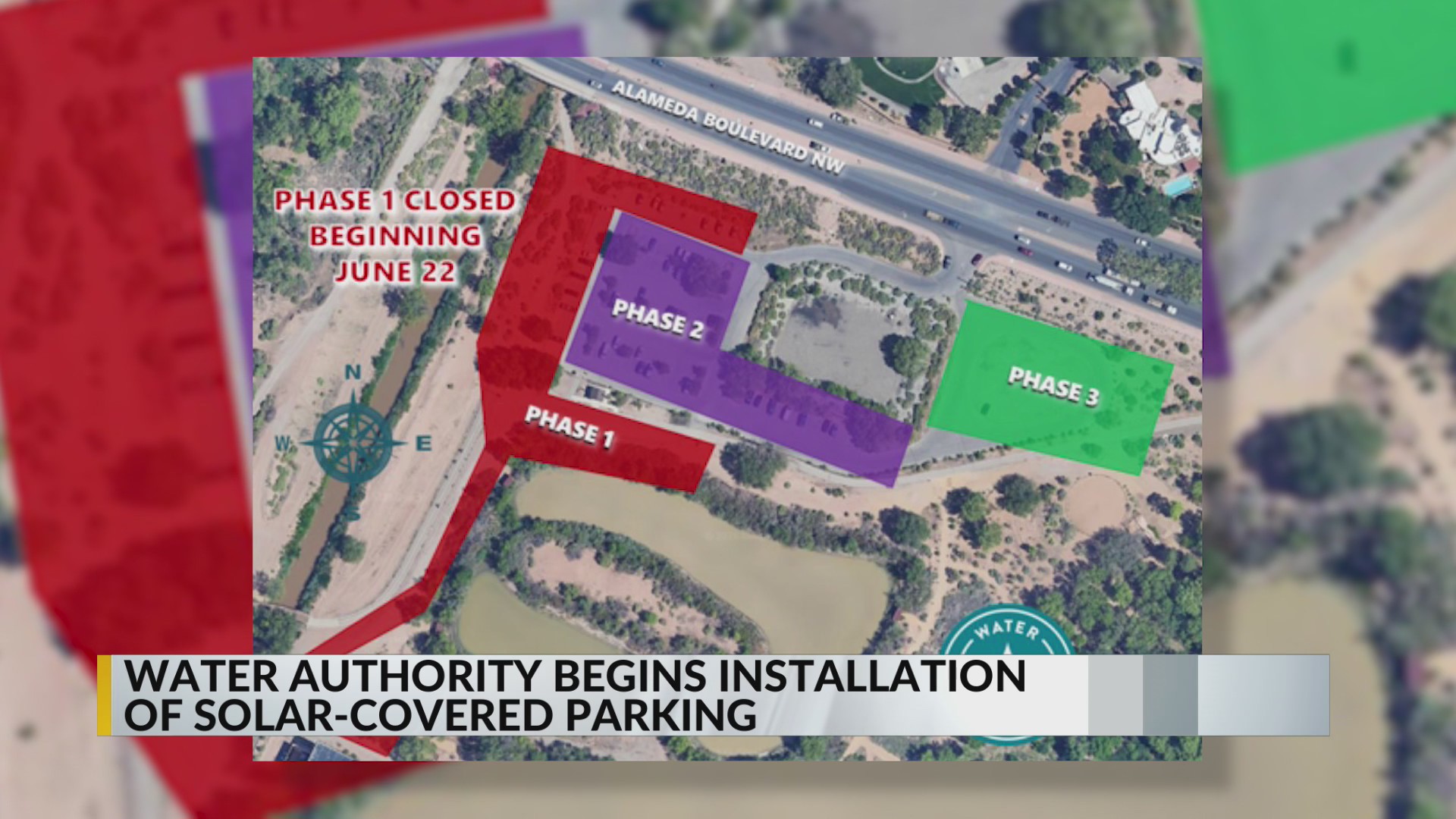 Water authority begins installation of solar-covered parking lot in ...