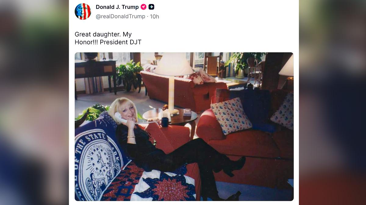 MAGA socialite reacts to Donald Trump's bizarre 'great daughter' photo