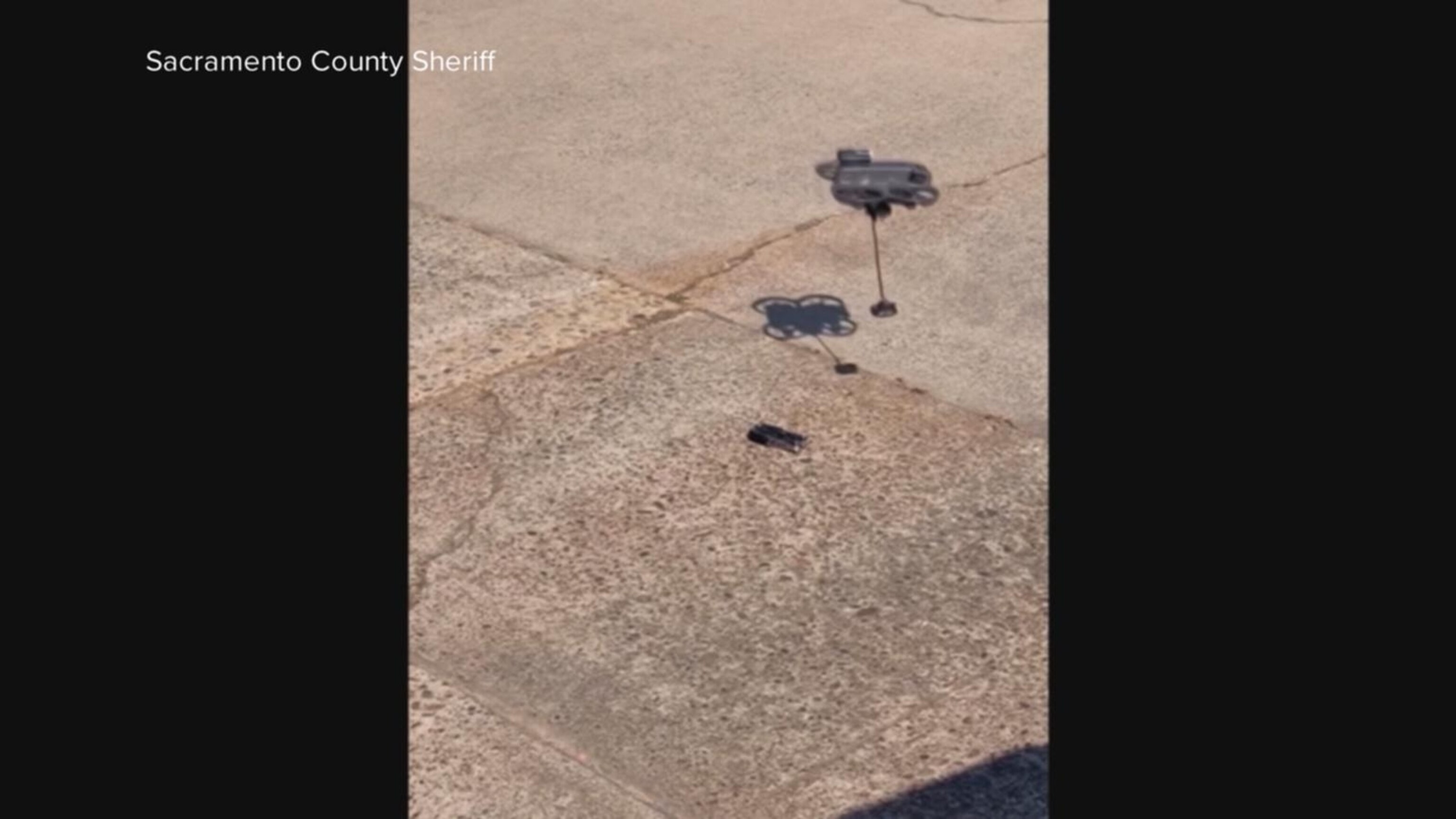 Sacramento police use drone with magnet to disarm suspect