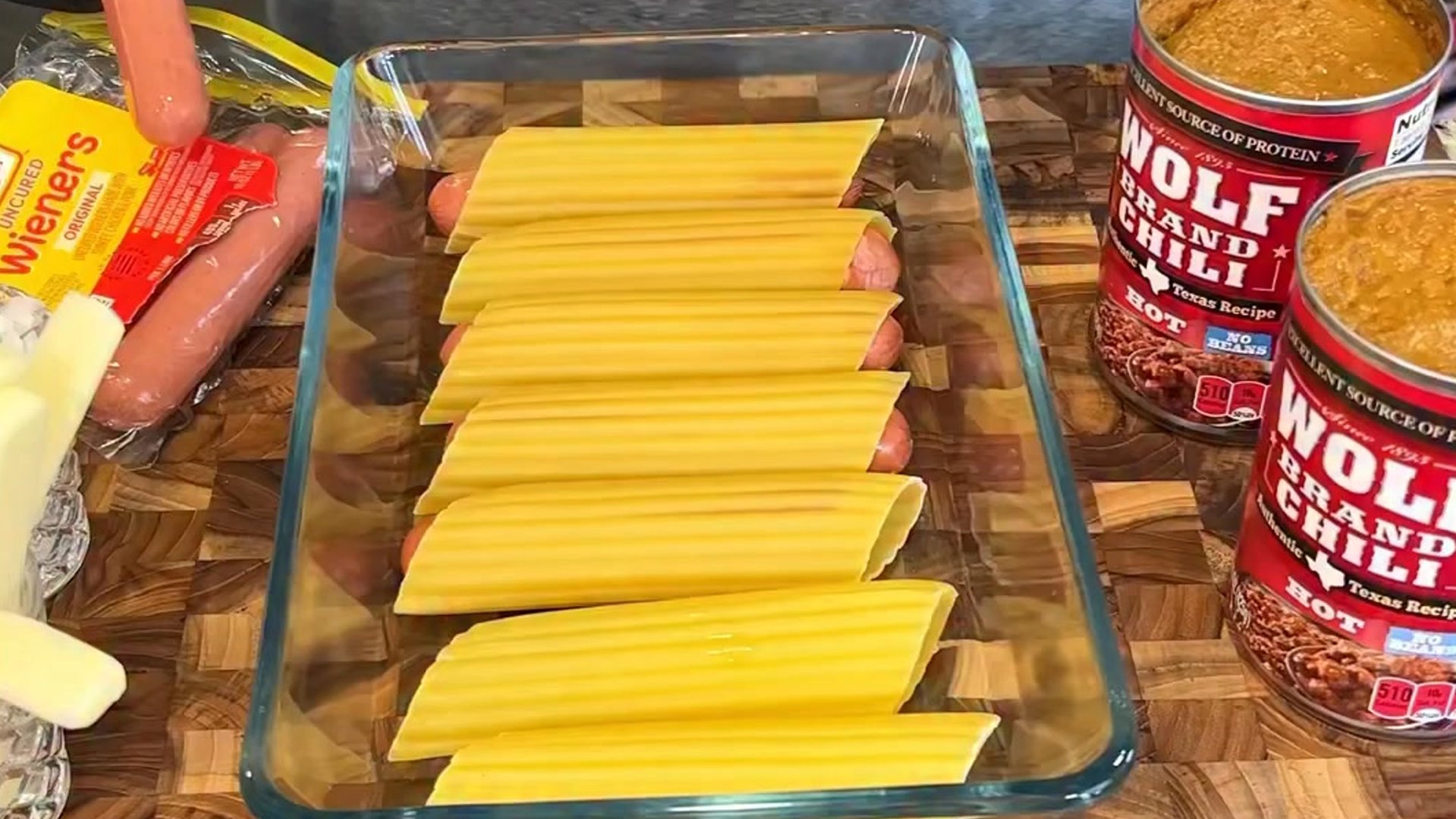 Hot dog casserole