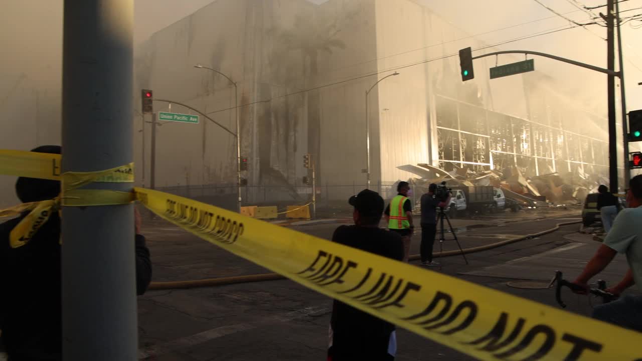 Boyle Heights structure fire in Los Angeles CA