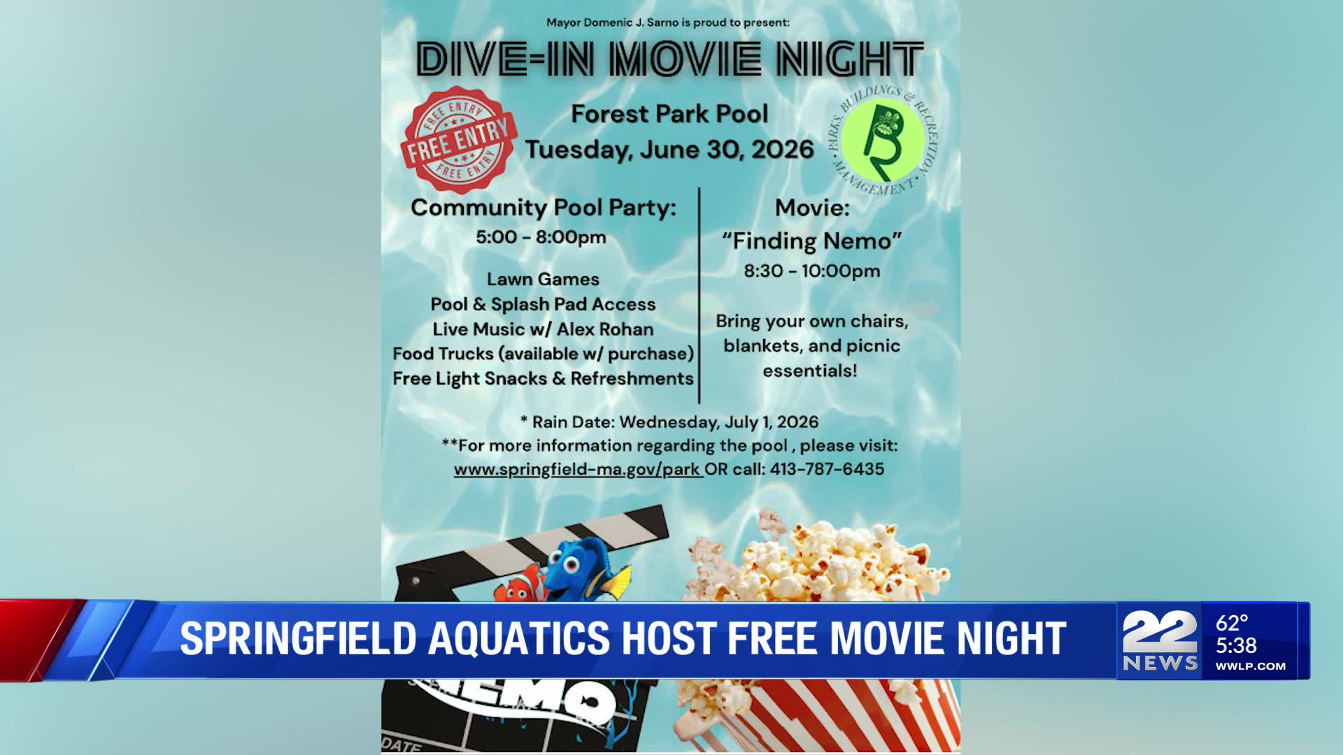 Springfield Aquatics hosts dive-in movie night at Forest Park